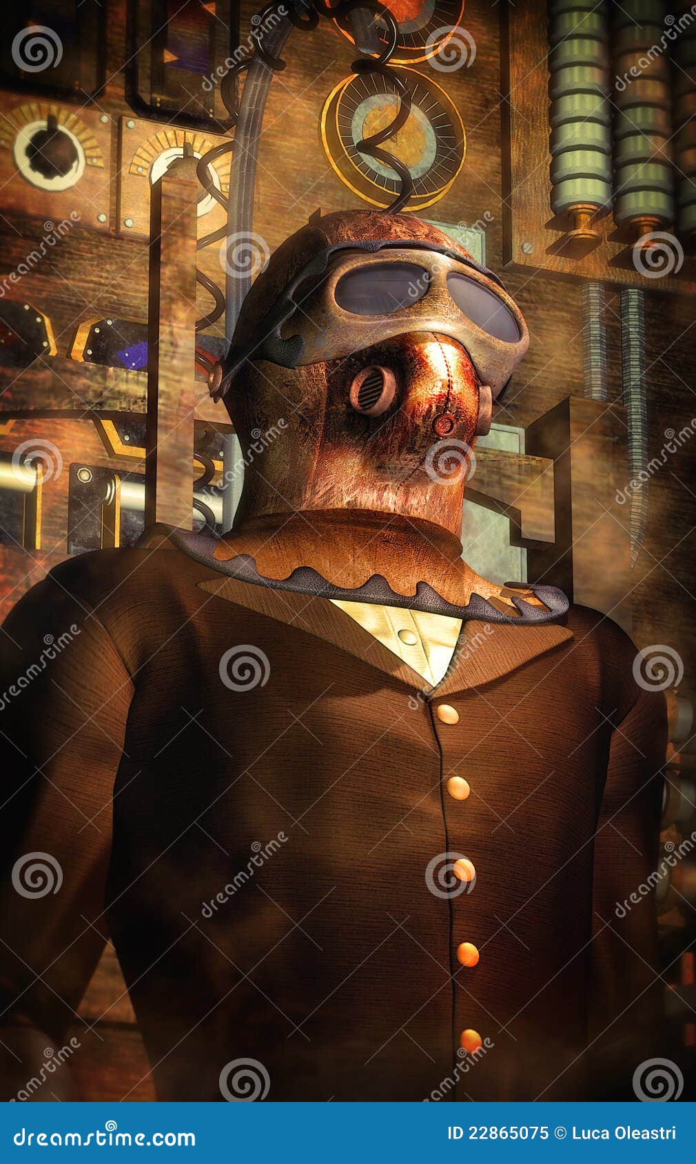 Steampunk Time Machine Key. Freehand Drawing. Marker And Color Pencil ...