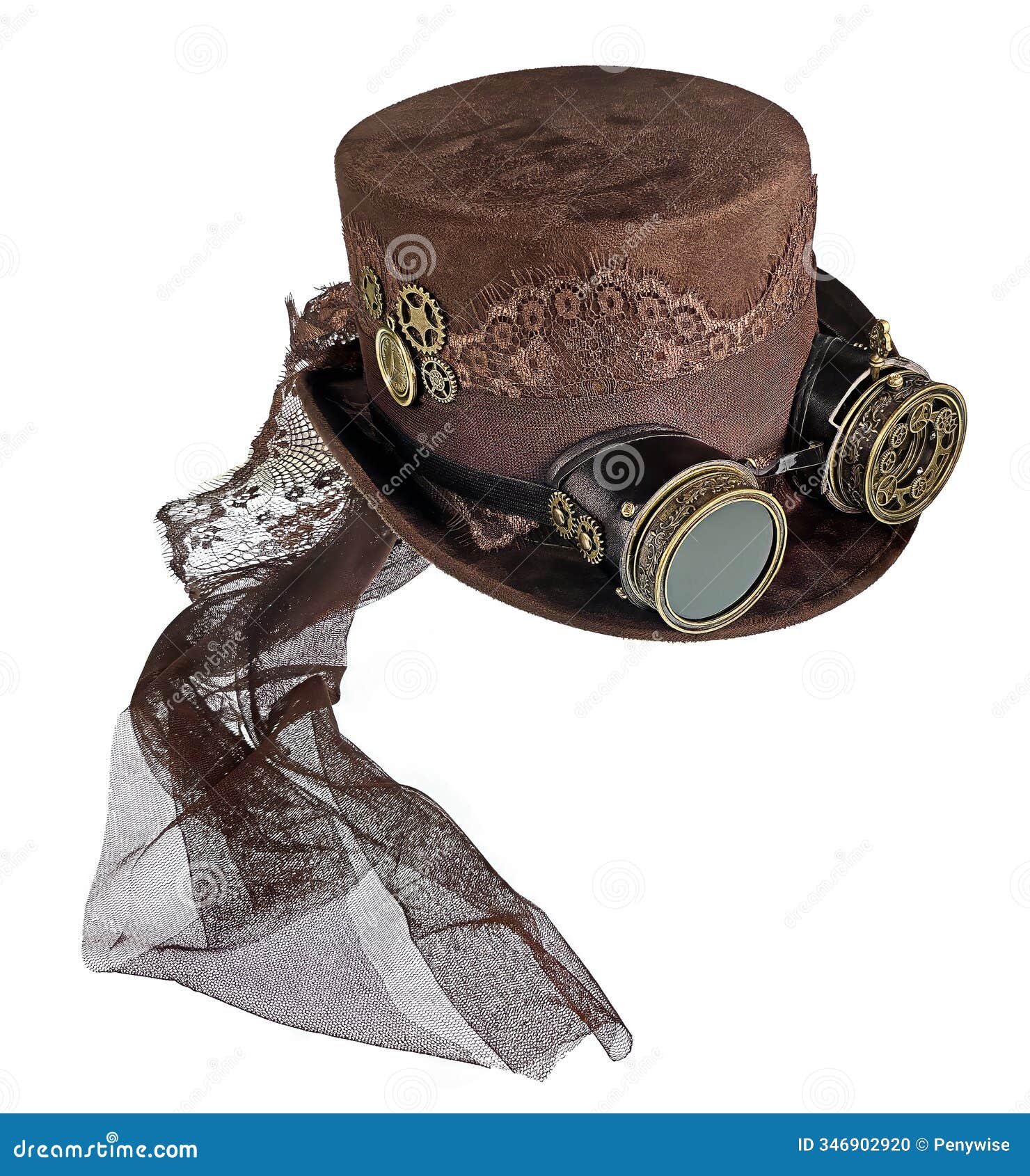 Steampunk Top Hat with Complex Goggles Stock Photo - Image of steampunk ...