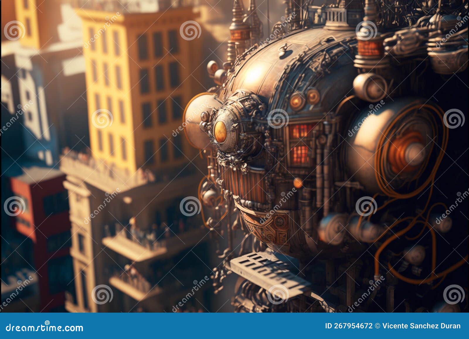 Steampunk Train Background in a Steampunk Style, Generative Ai Stock ...