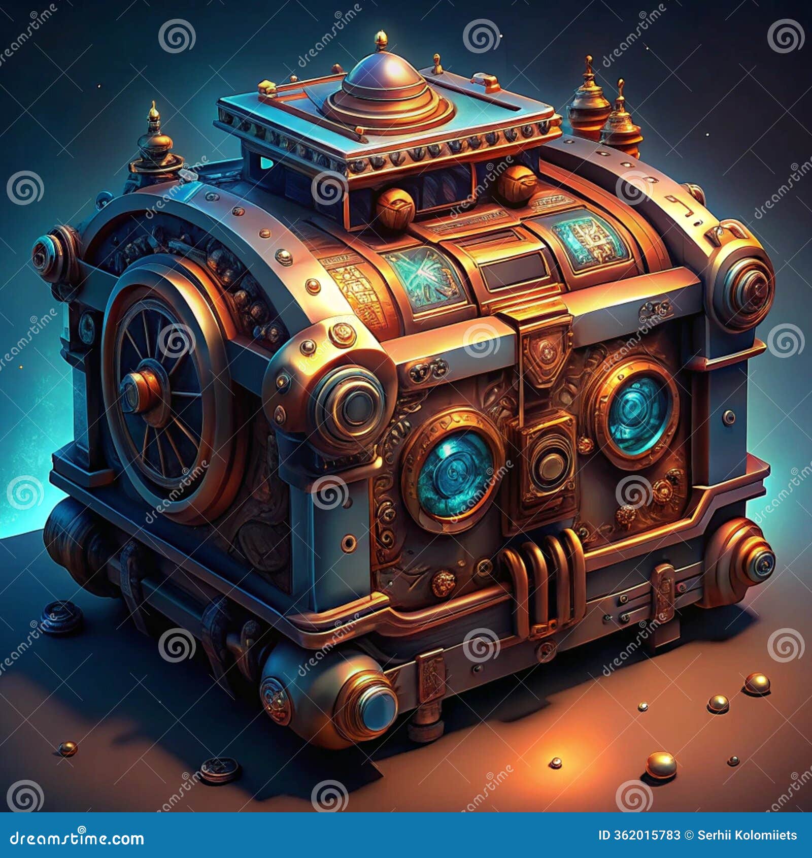 A Steampunk Treasure Chest that Unlocks Using Intricate Clockwork ...