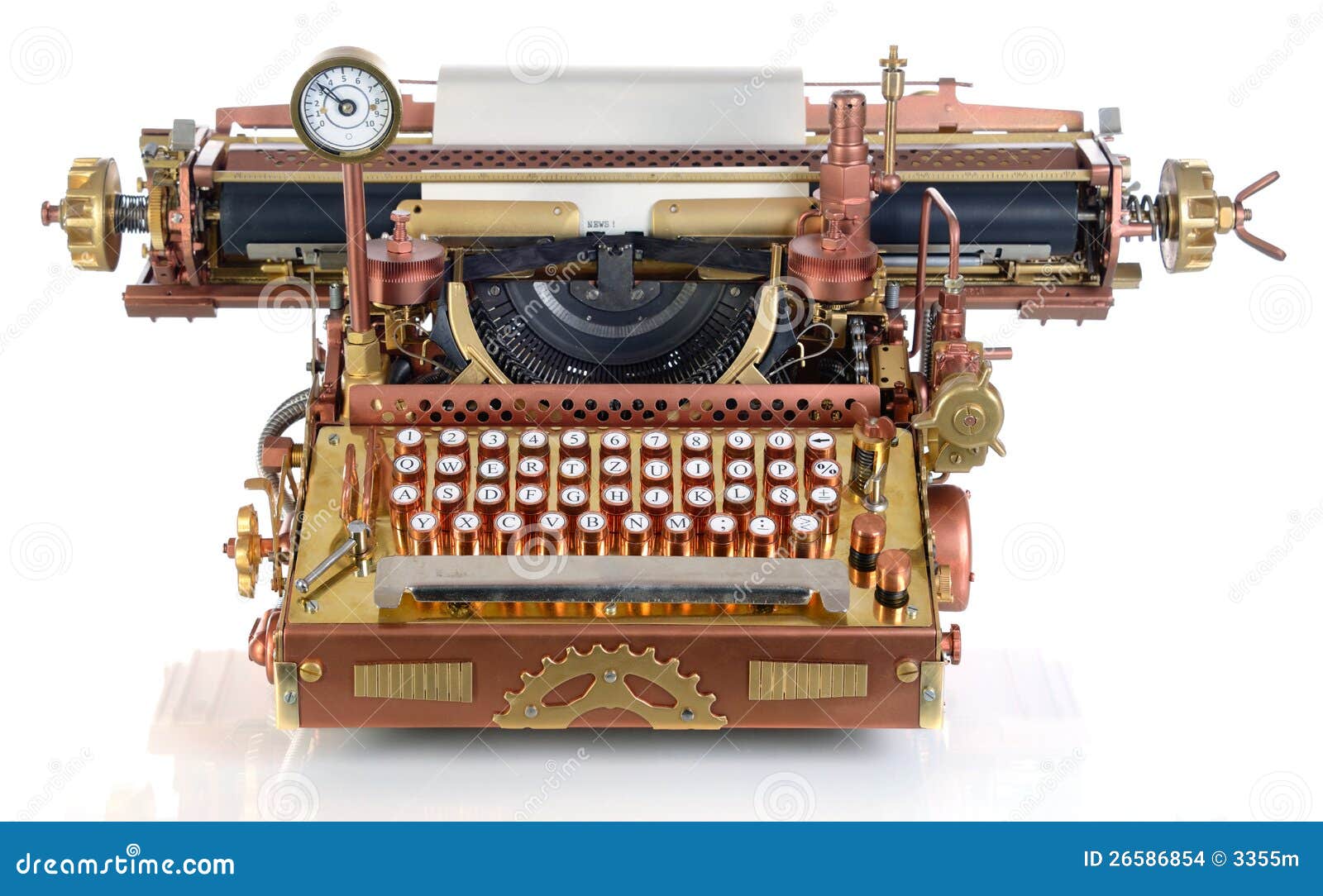 Steampunk Typewriter. Stock Image | CartoonDealer.com #63412477