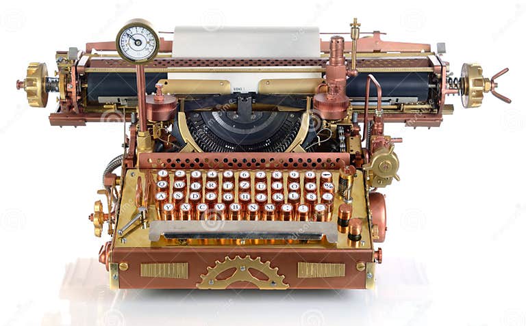 Steampunk Typewriter. stock photo. Image of number, model - 26586854