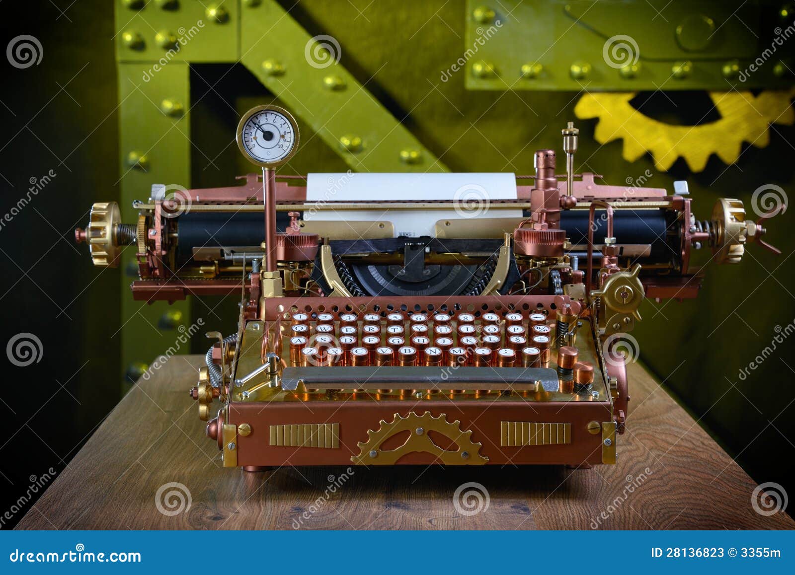 Steampunk Typewriter. stock image. Image of typescript - 28136823