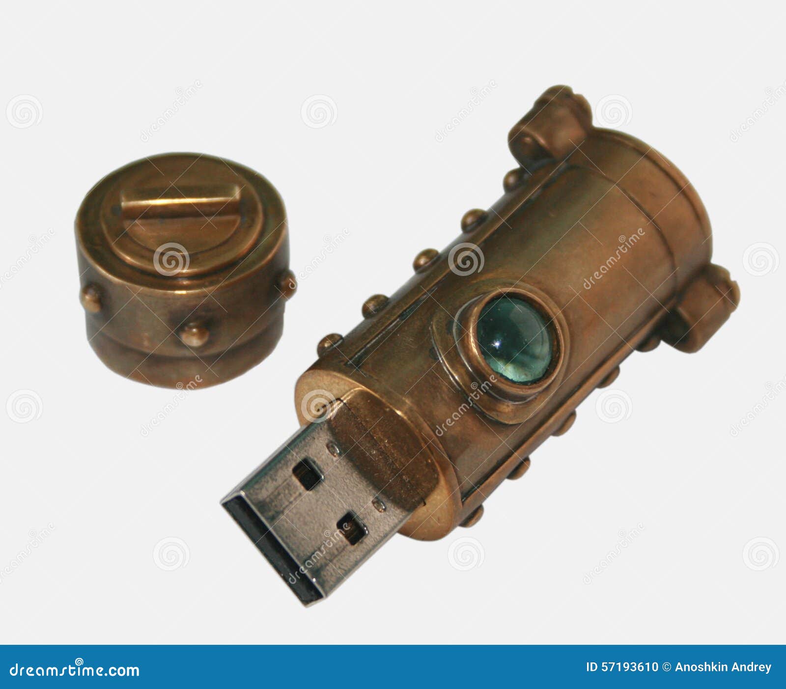 Steampunk USB flash drive stock photo. Image of steampunk - 57193610