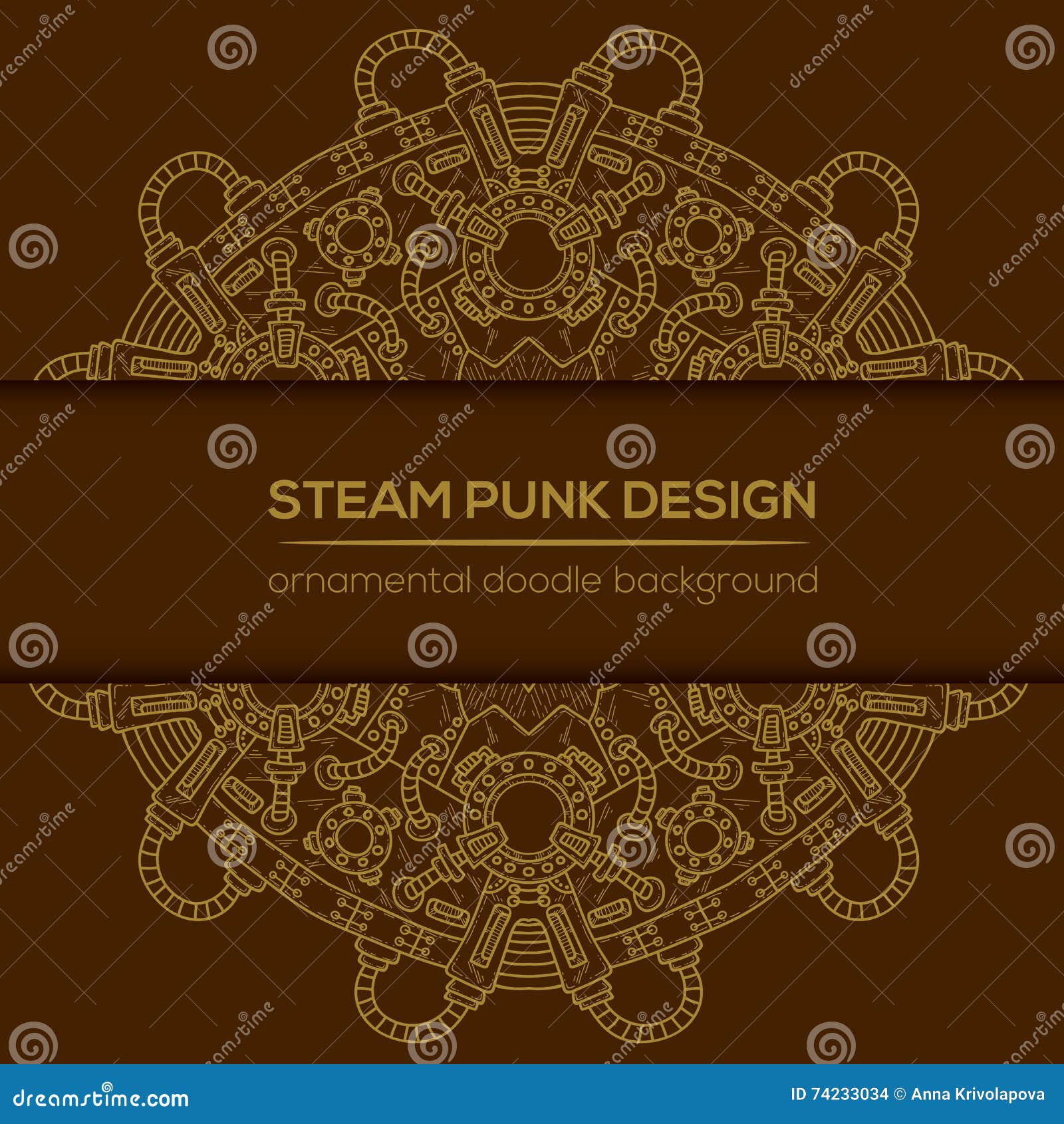 Steampunk Vector Design with Industrial Technical Elements Stock Vector ...