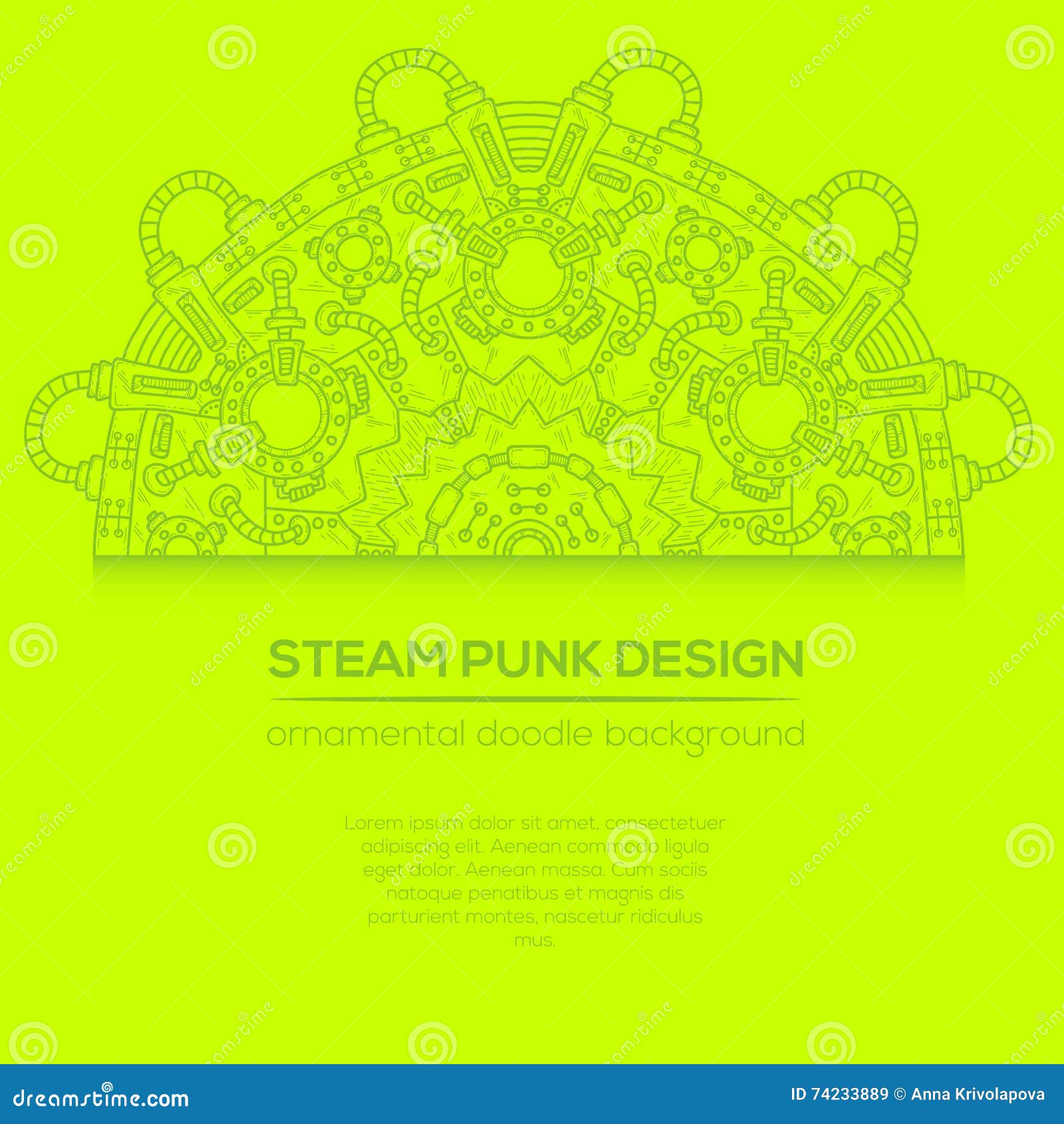 Steampunk Vector Design with Industrial Technical Elements Stock Vector ...