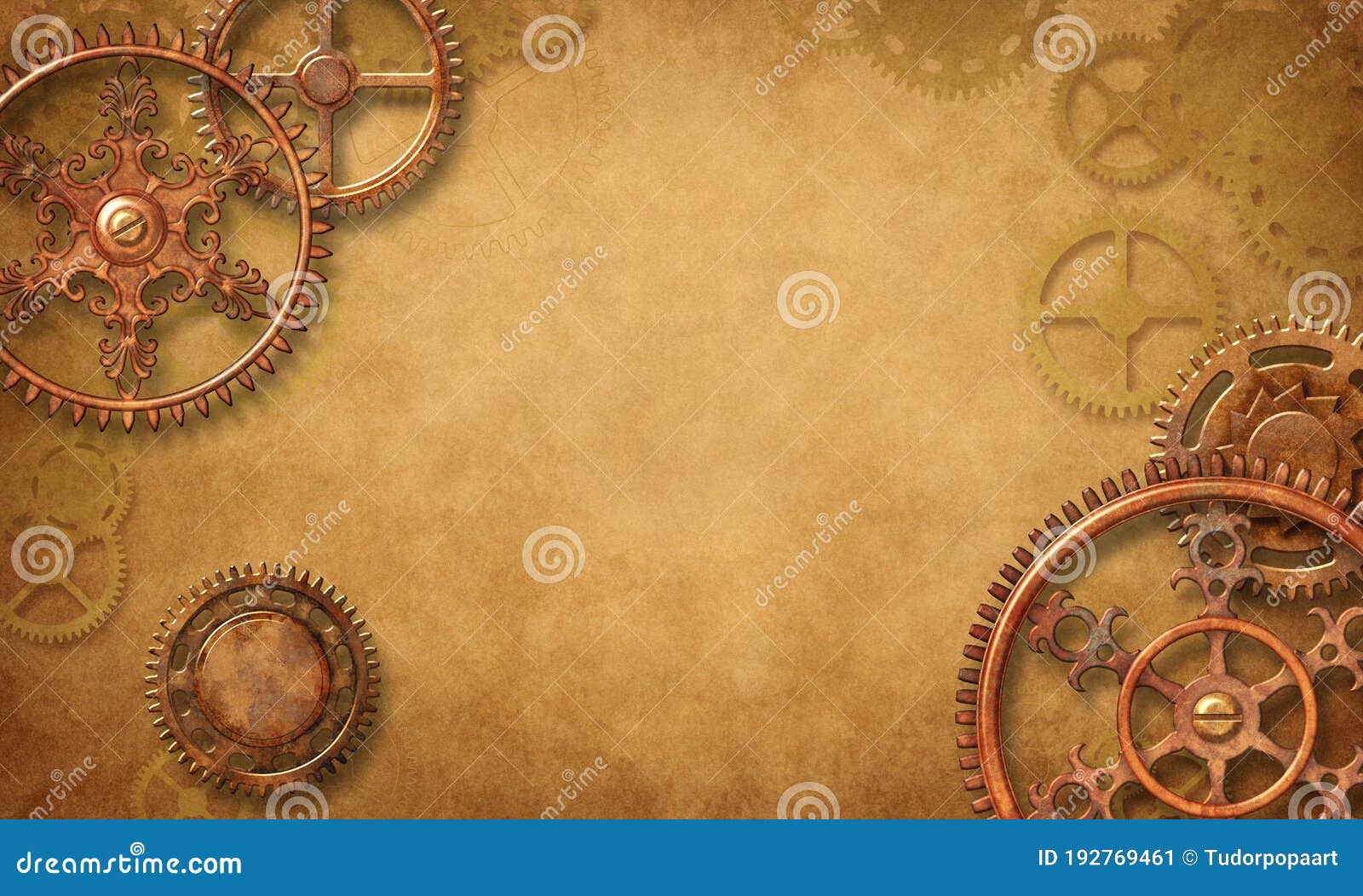Steampunk Vintage Looking Background Design Stock Illustration ...