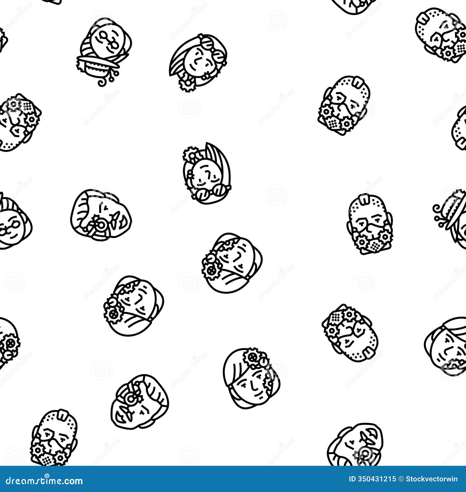 Steampunk Vintage Metal Steam Seamless Pattern Vector Stock ...