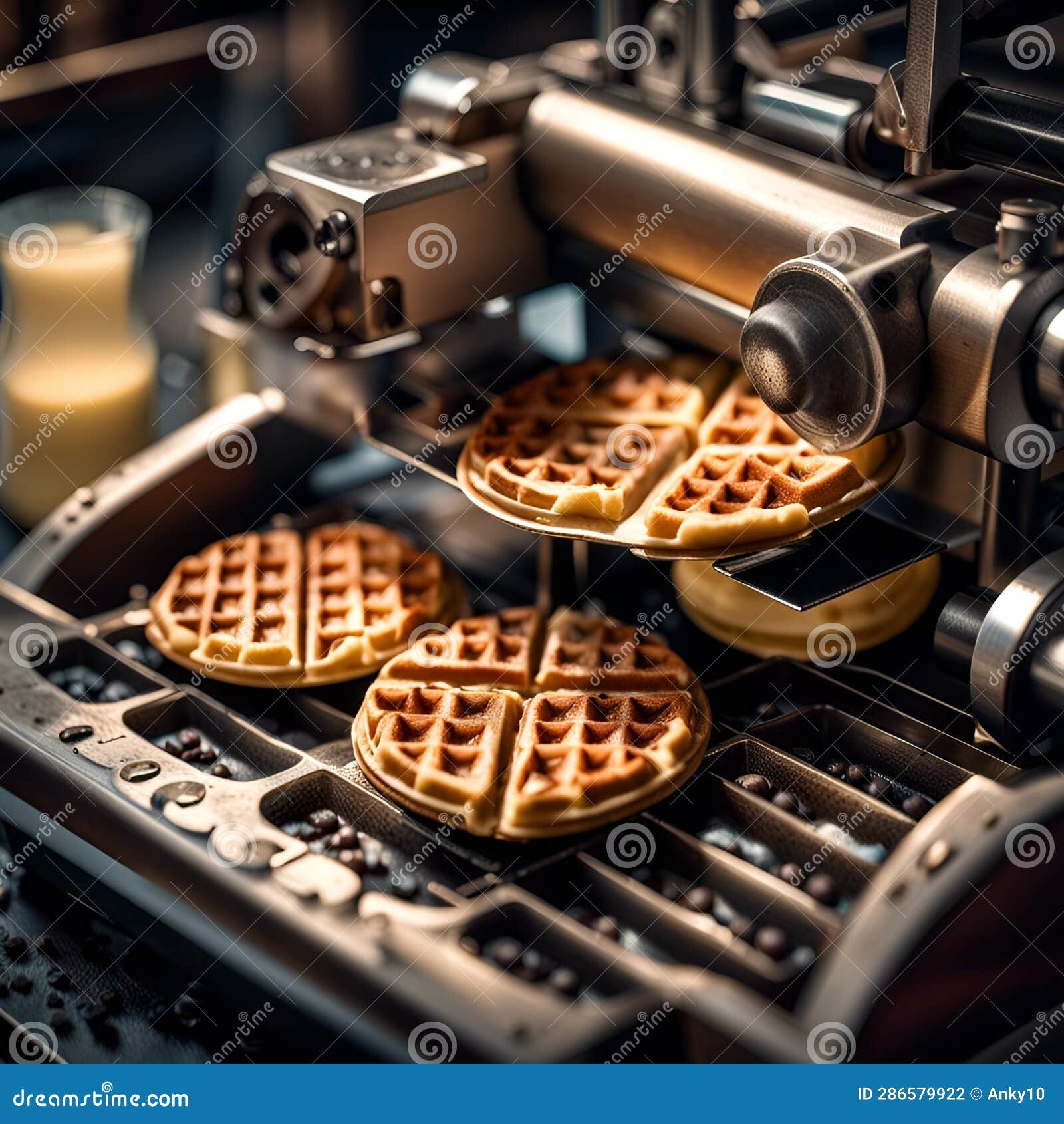 Steampunk Waffles Printing Machine, the Future of Cooking Stock ...