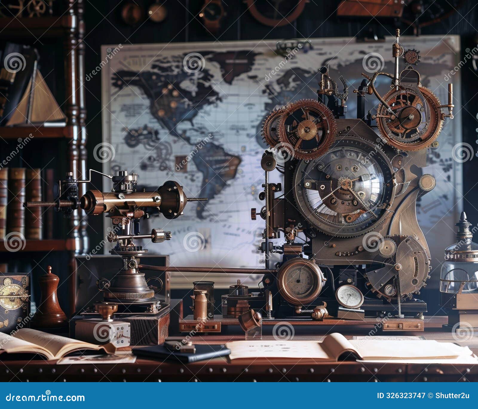 A Steampunk Workshop Where Inventors Design Fantastical Machines Using ...