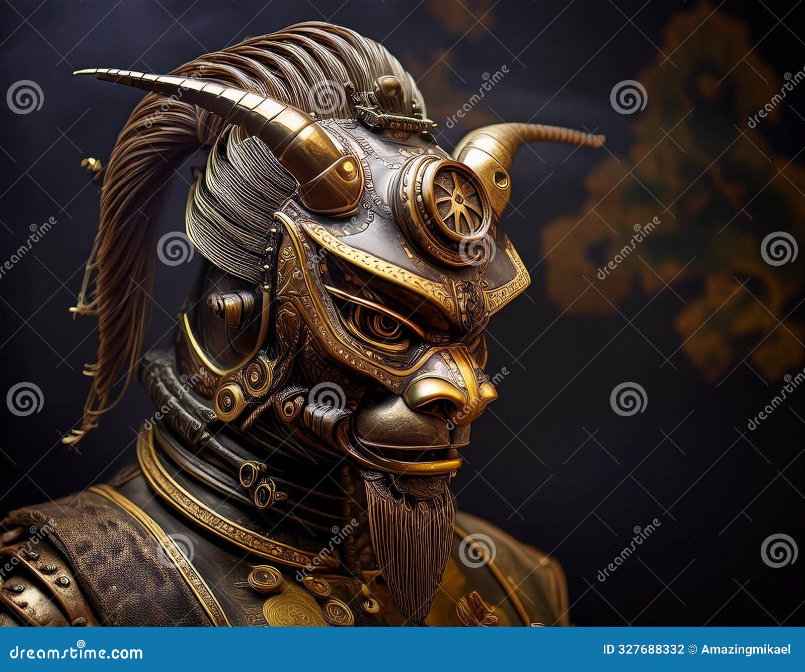 Steampunk Yokai with Mechanical Features Stock Photo - Image of yokai ...