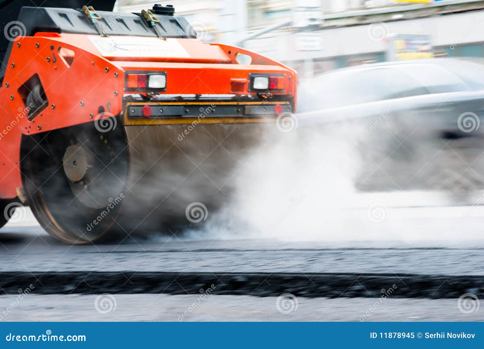 Steamroller stock image. Image of construction, asphalt - 11878945