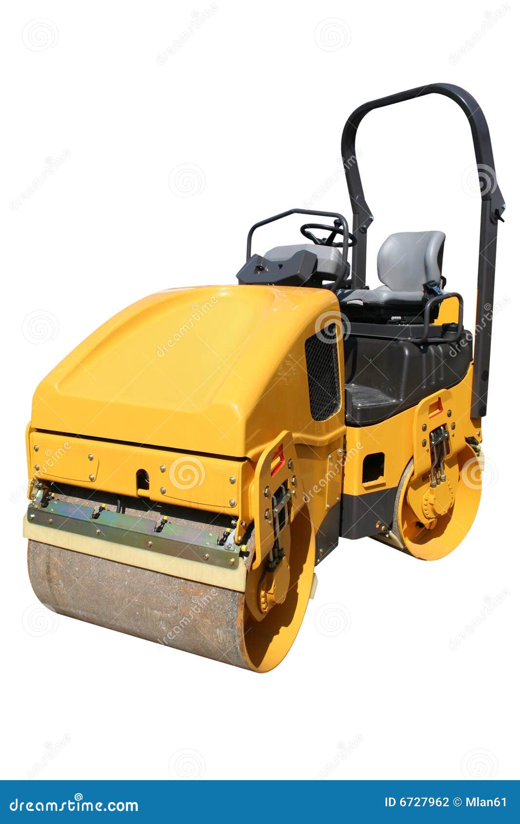 Steamroller stock photo. Image of roller, yellow, steamroller - 6727962