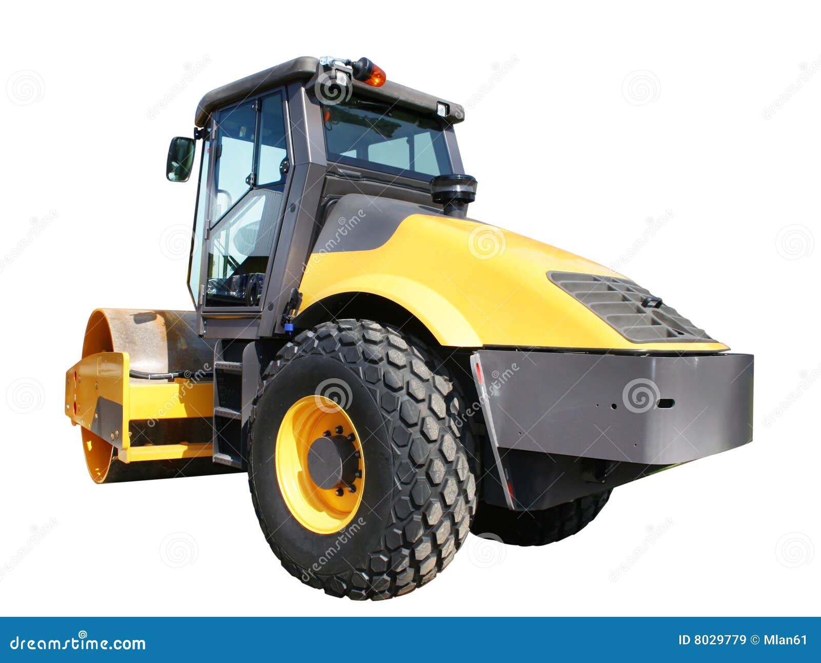 Steamroller imagem de stock. Imagem de moderno, branco - 8029779
