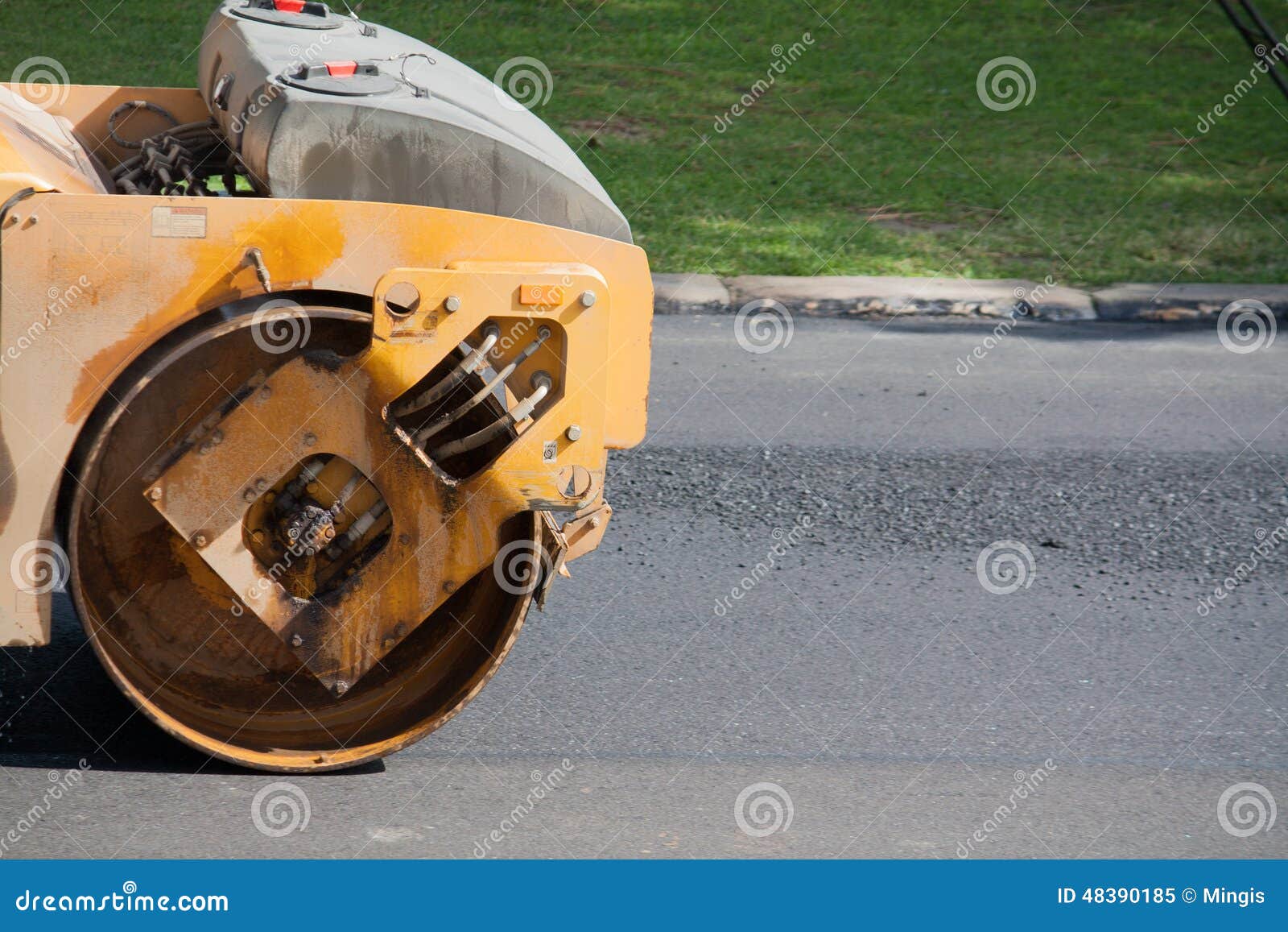 Steamroller Constructing a Road Stock Image - Image of asphalting ...