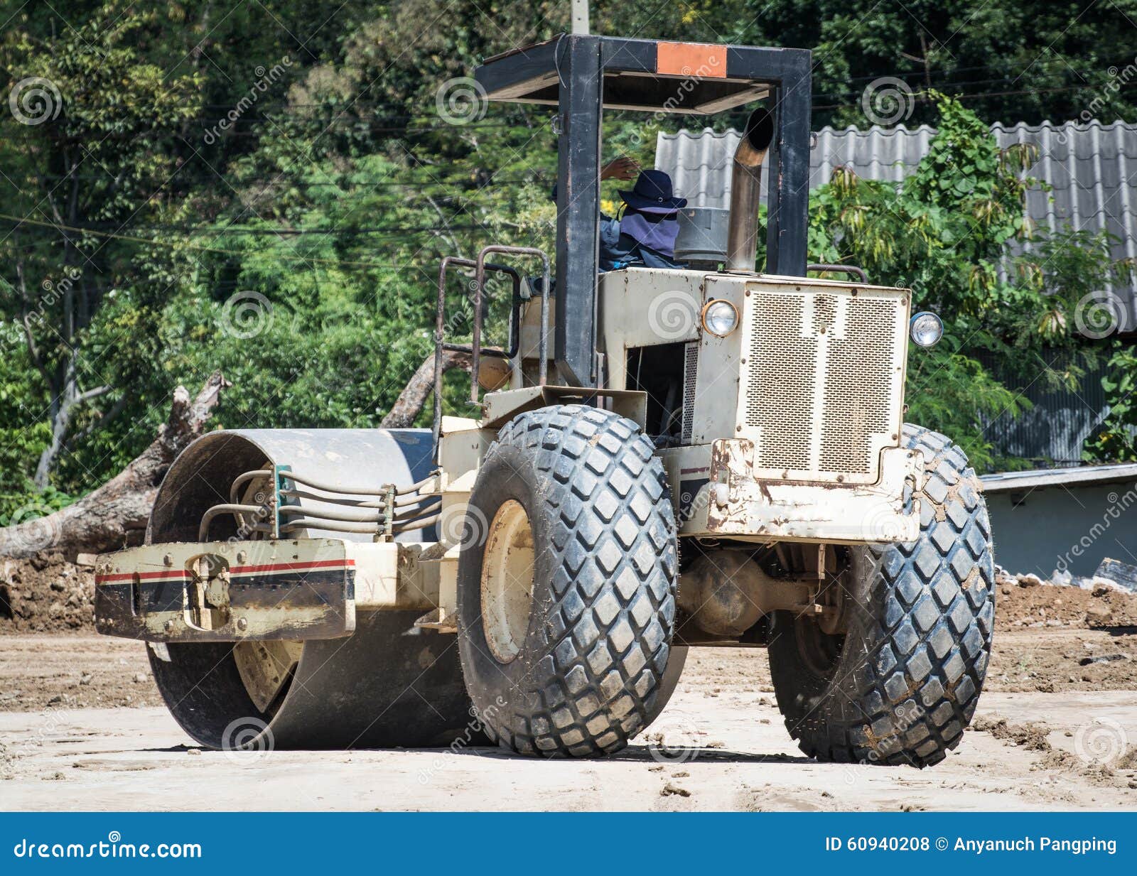 Steamroller stock photo. Image of equipment, heavy, bitumen - 60940208
