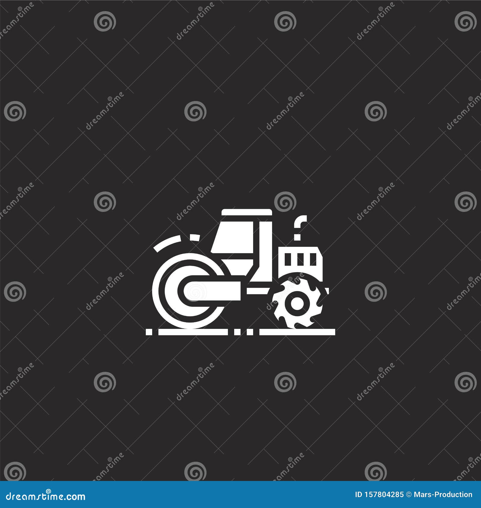 Steamroller Icon. Filled Steamroller Icon for Website Design and Mobile ...