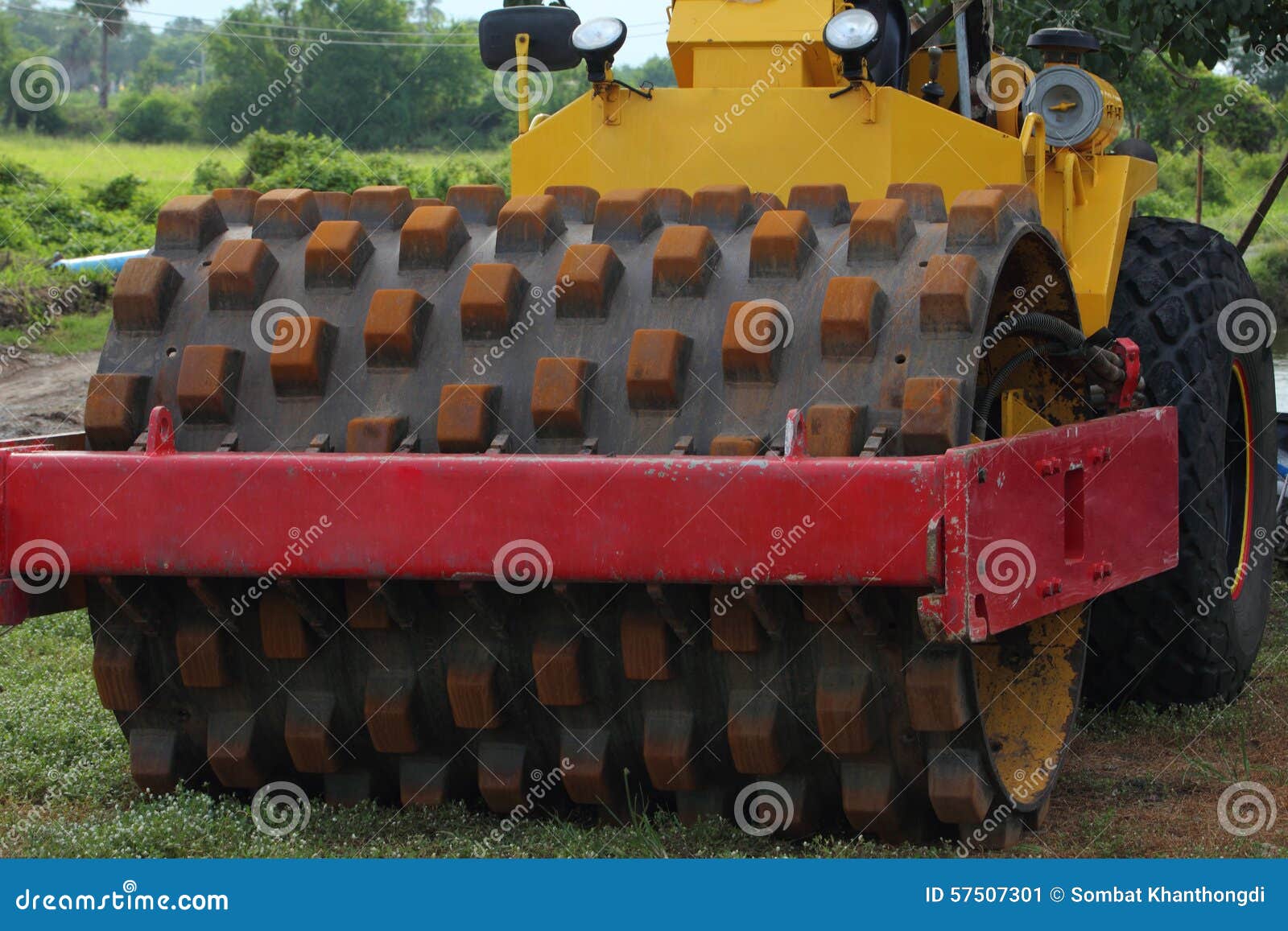 Steamroller stock image. Image of equipment, machine - 57507301