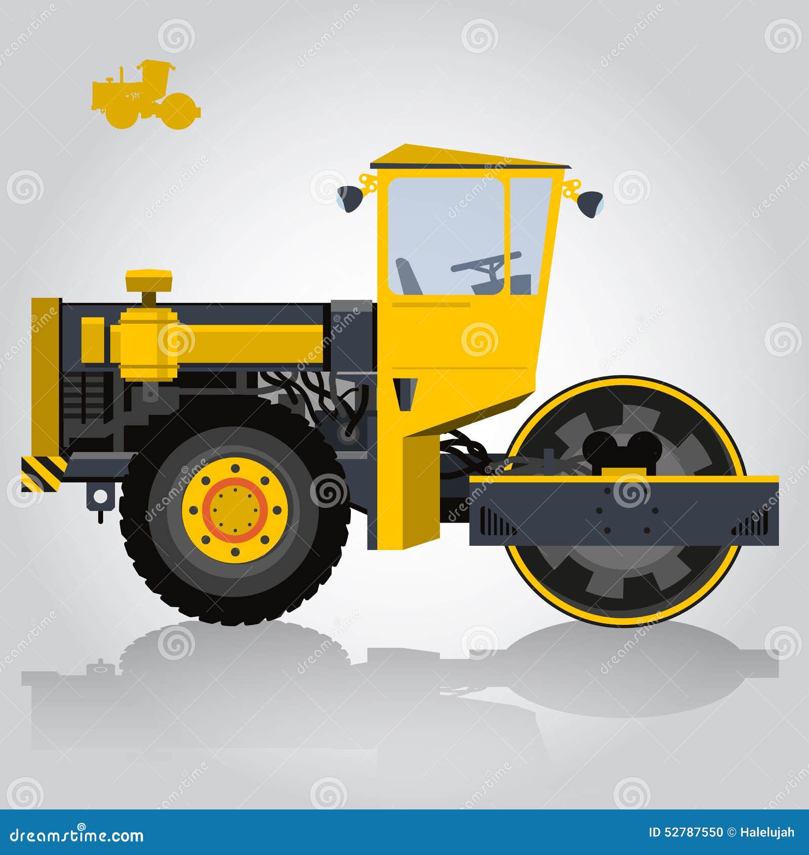 Steamroller Roadroller stock vector. Illustration of banners - 52787550