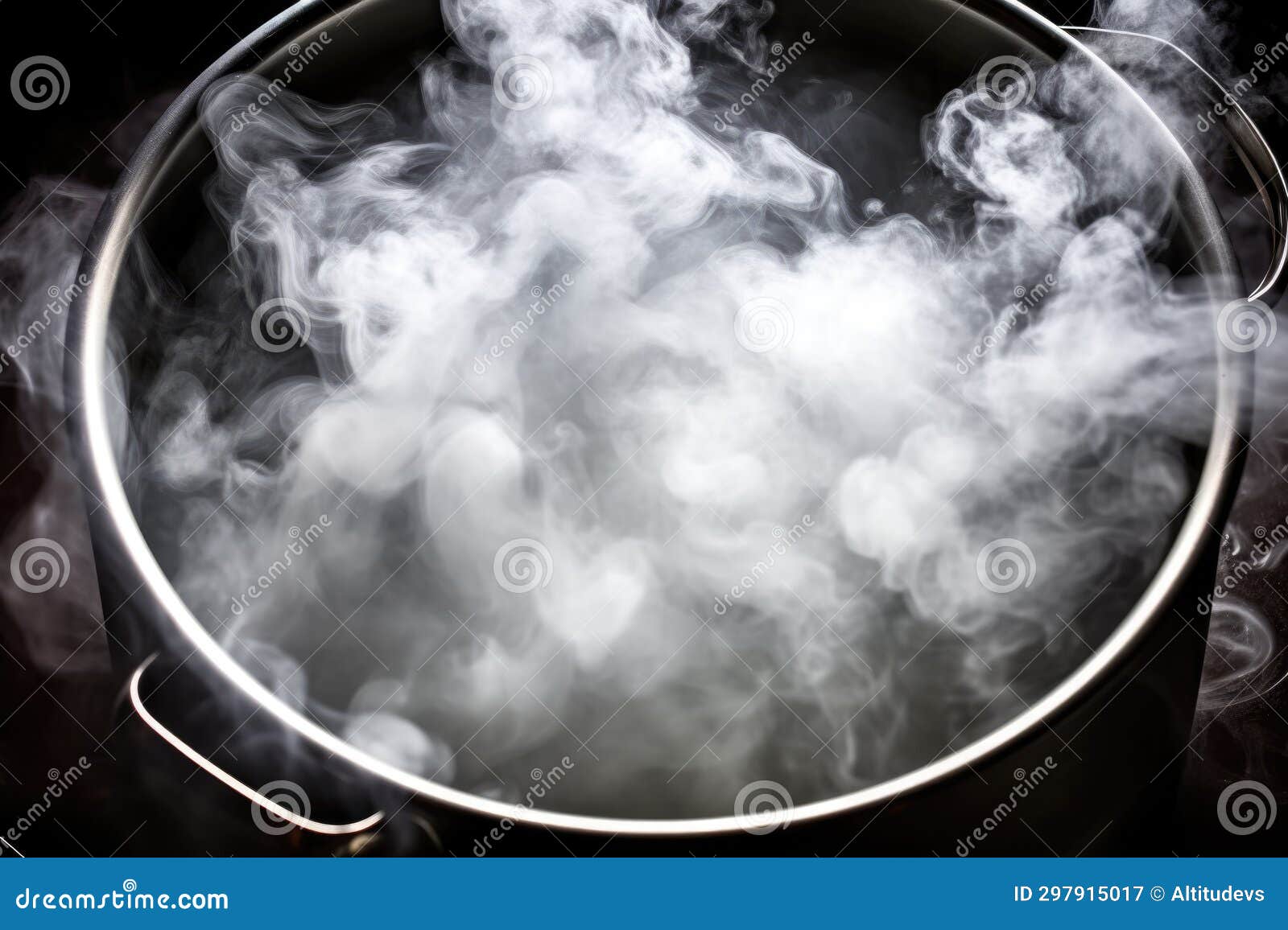 Steamy Smoke Rise from a Boiling Pot Stock Image - Image of activity ...