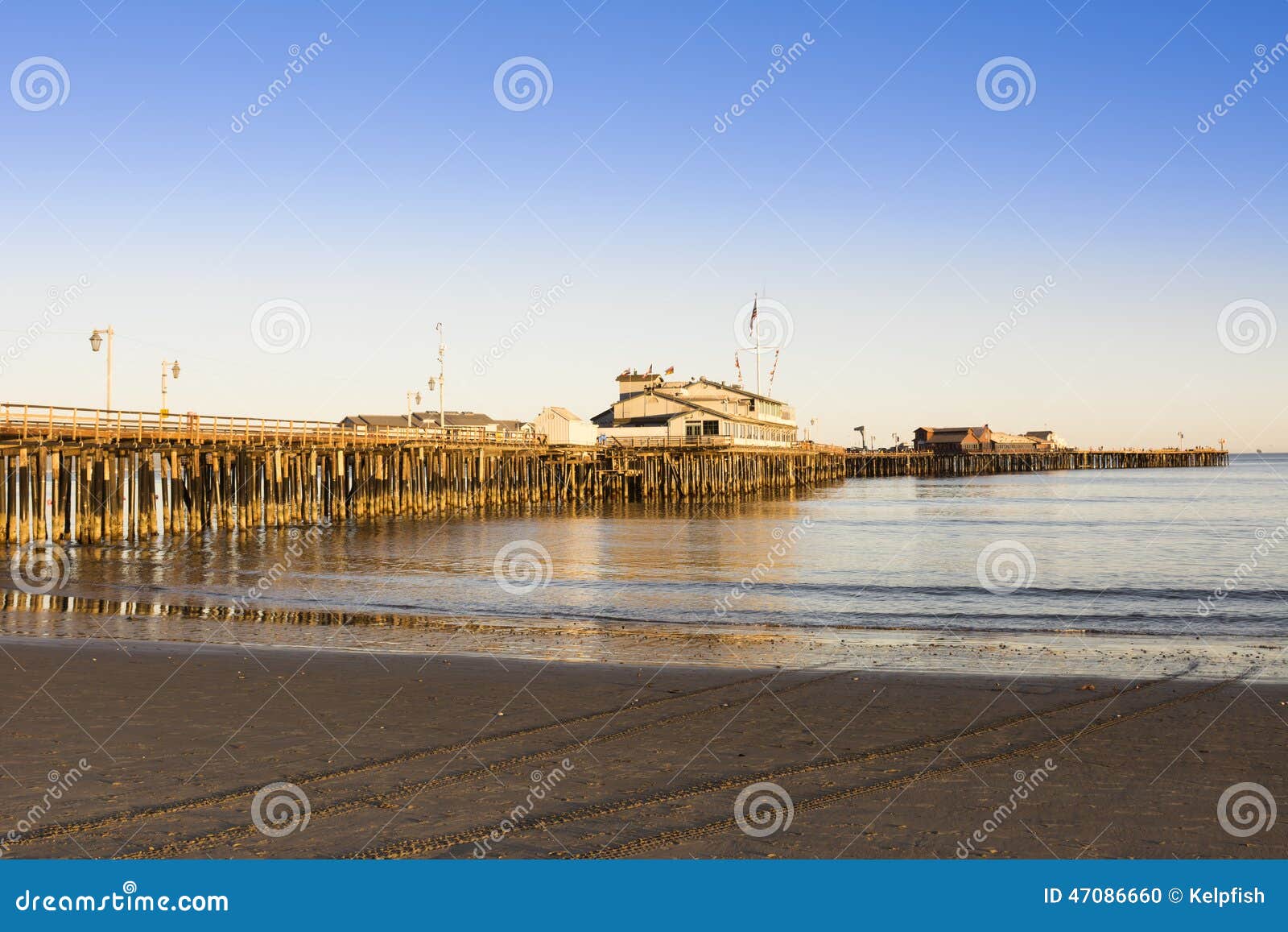 Stearns Wharf in Santa Barbara Stock Photo - Image of ocean, historic ...