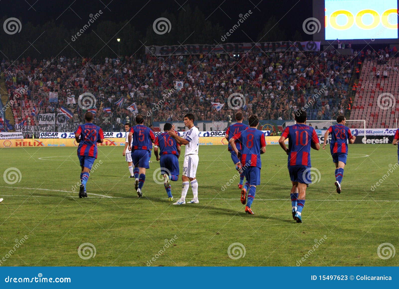 Steaua Bucharest Football Team Editorial Stock Photo - Image of soccer ...