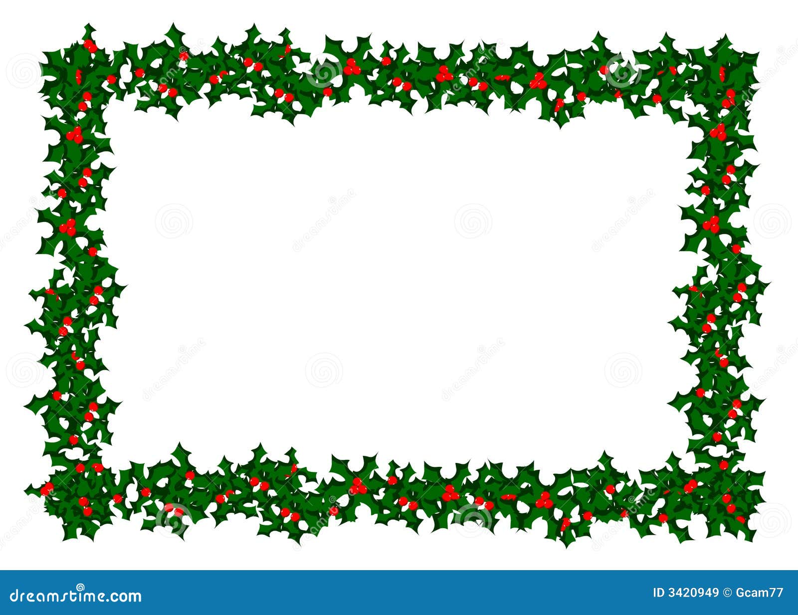 Stechpalme-Rand-Muster stock abbildung. Illustration von lustig - 3420949