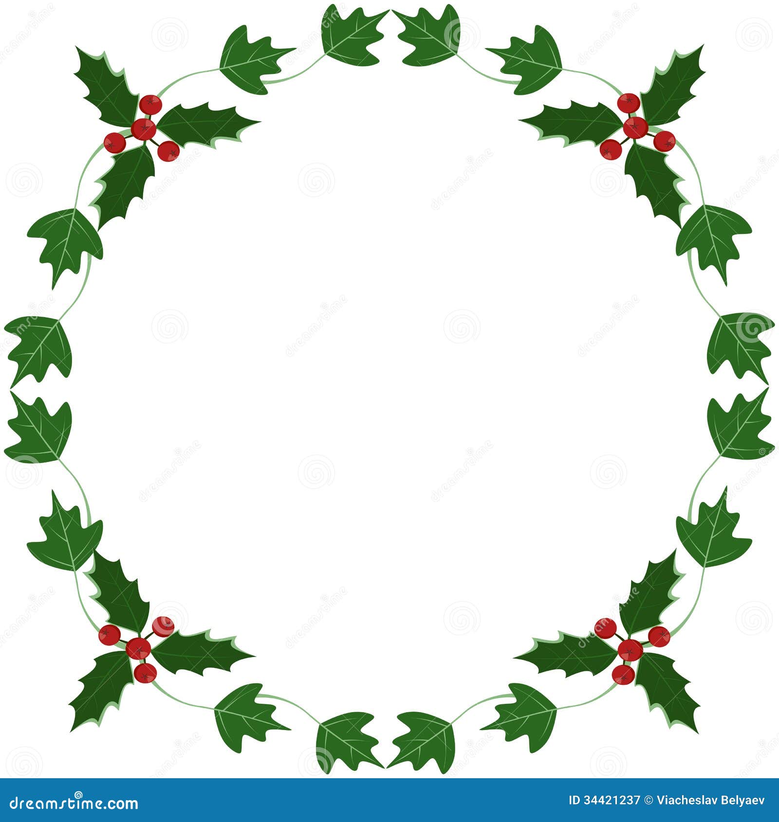 Stechpalme Und Efeu Yule Rahmen Vektor Abbildung - Illustration von ...