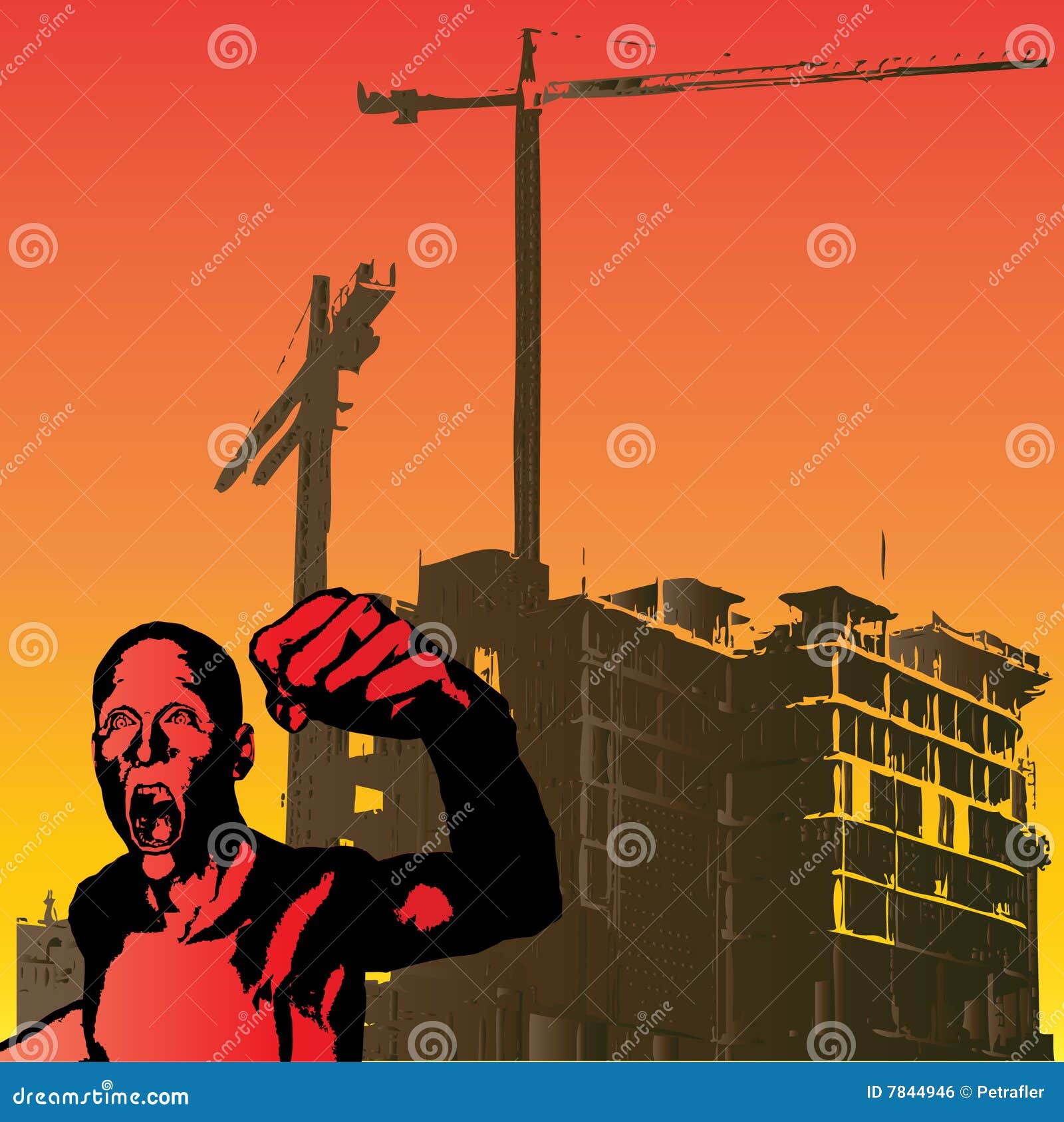 Stedelijke Woede vector illustratie. Illustration of illustratie - 7844946