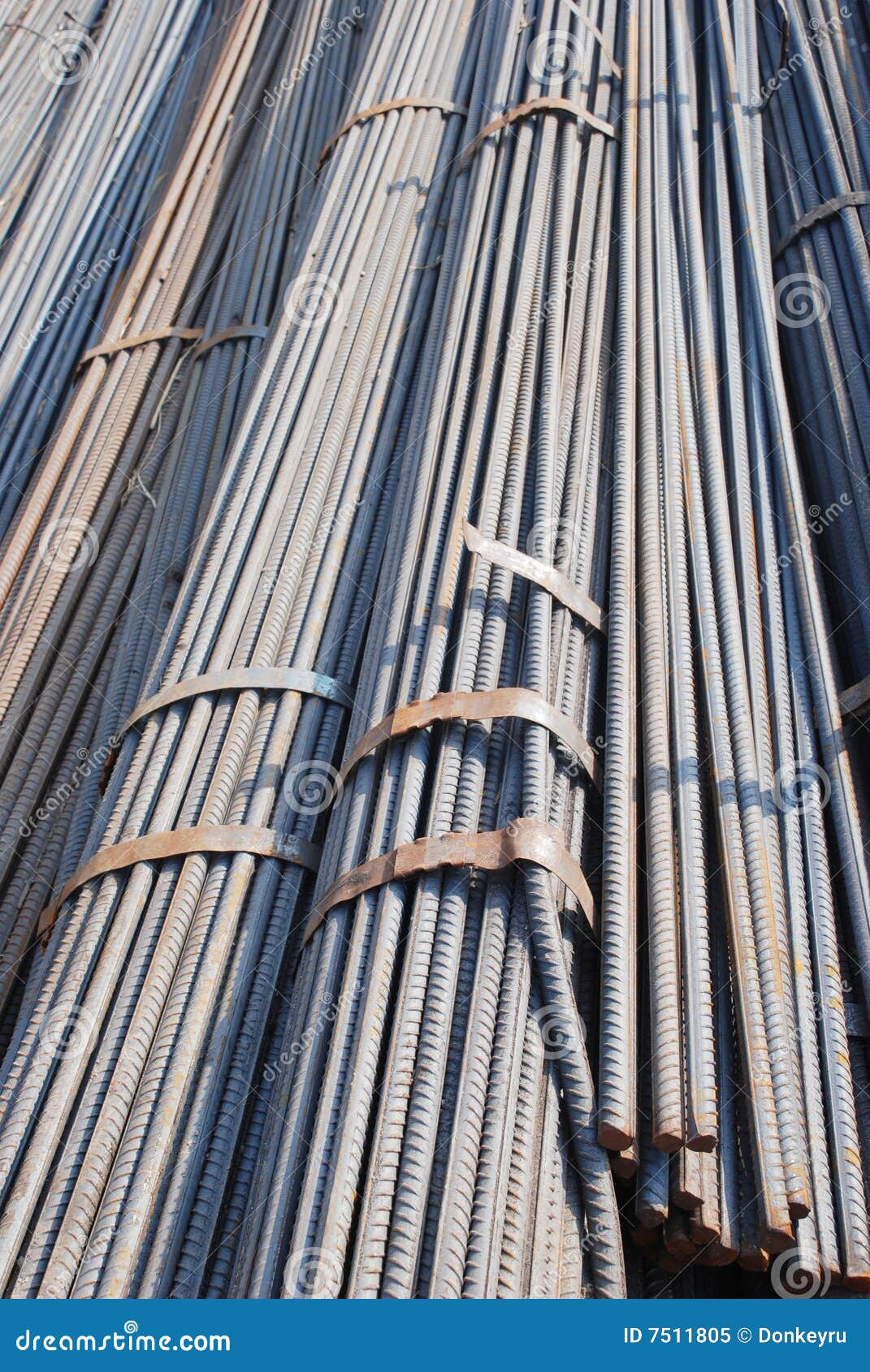 Steeel rod pile stock image. Image of metal, spiral, material - 7511805
