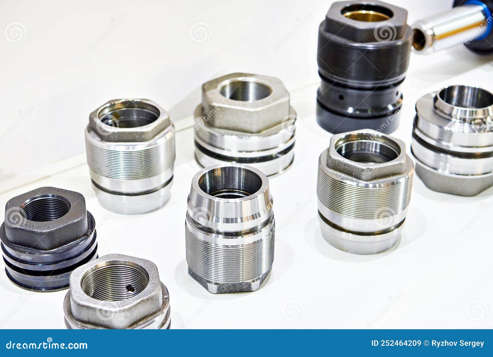 Steel Adapters, Plugs and Couplings Stock Image - Image of industry ...
