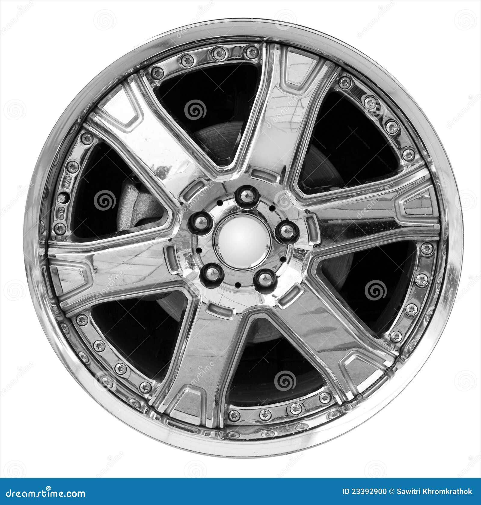 Steel alloy car rim stock photo. Image of objects, automobile - 23392900