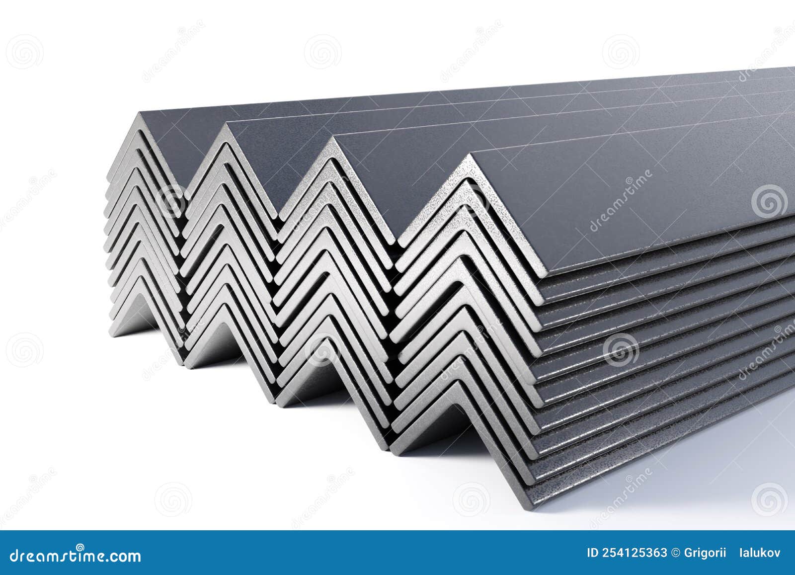 Steel Angle in Stock. 3d Illustration. Stock Illustration ...