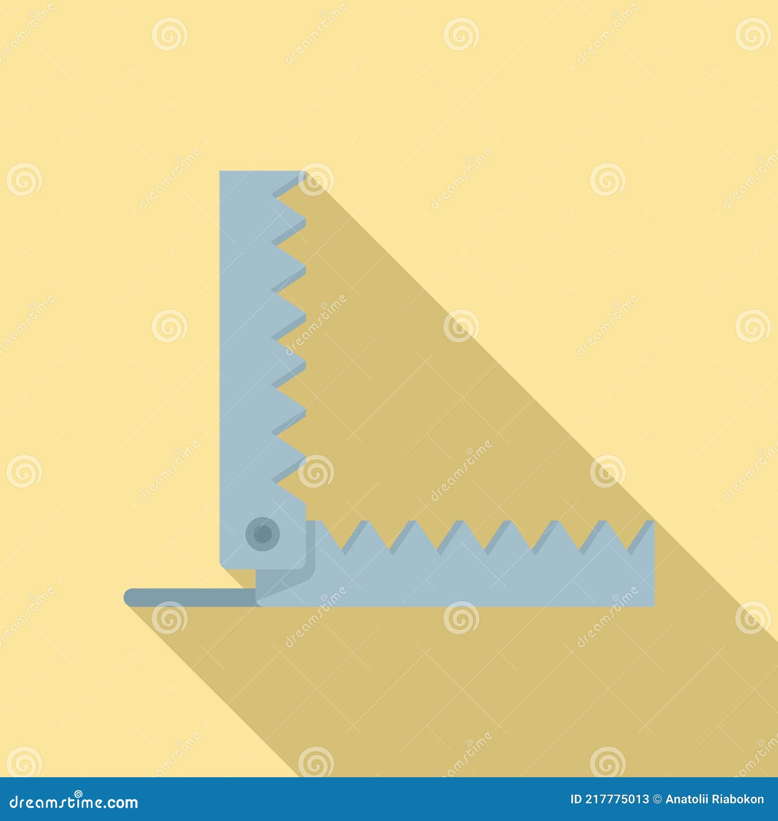 Steel Animal Trap Icon, Flat Style Stock Vector - Illustration of ...