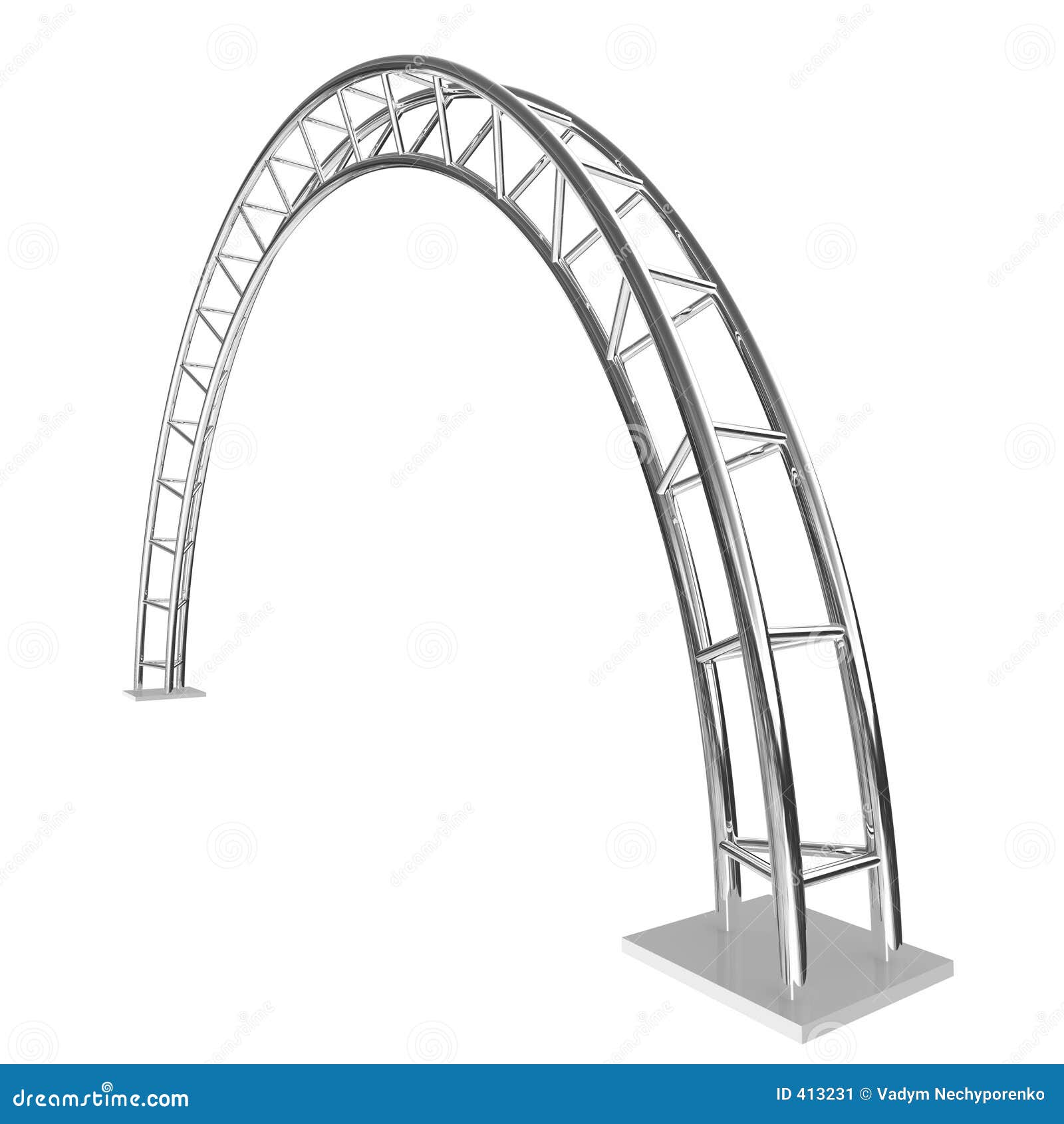 Steel arch stock illustration. Illustration of element - 413231