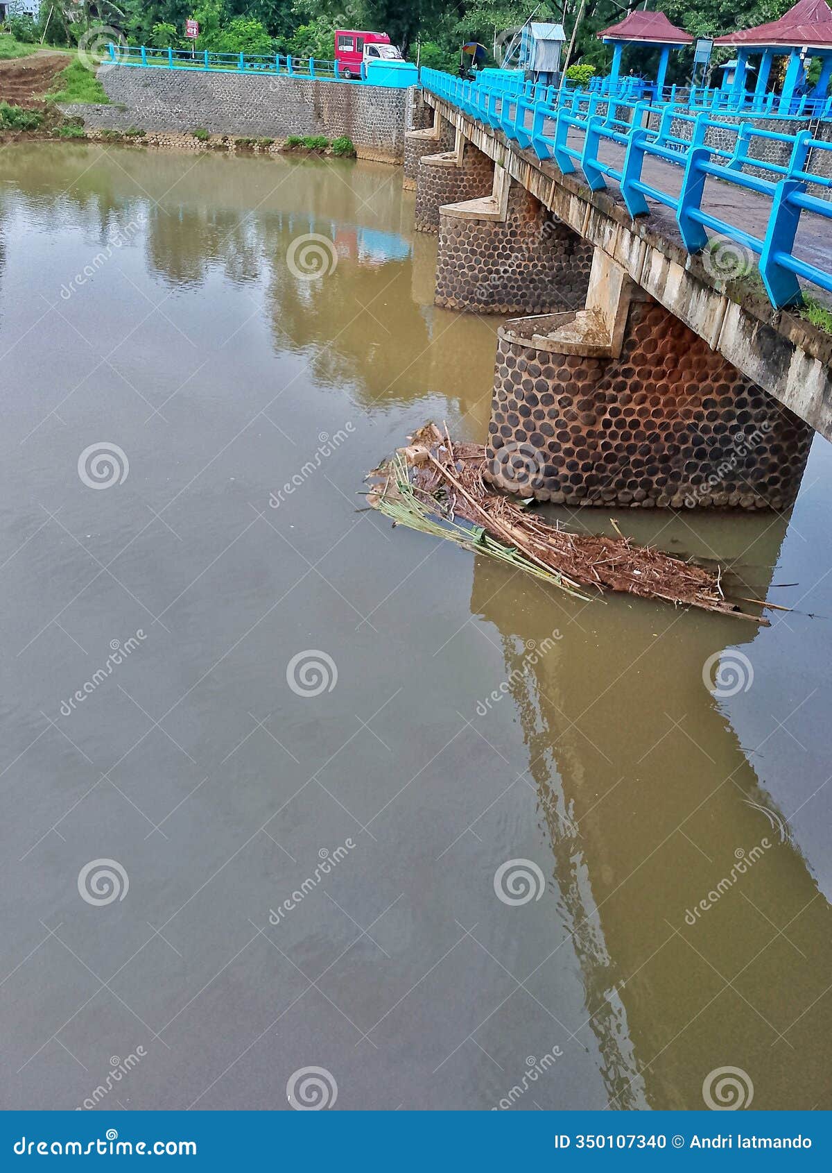 Steel Arch Bridge Spanning the Water Gate Structure Stock Photo - Image ...