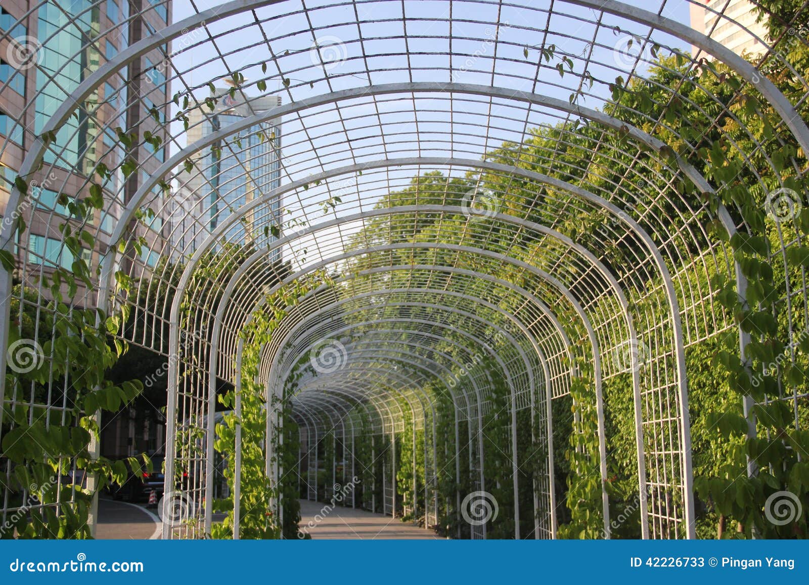 Steel arched corridor stock image. Image of corridor - 42226733