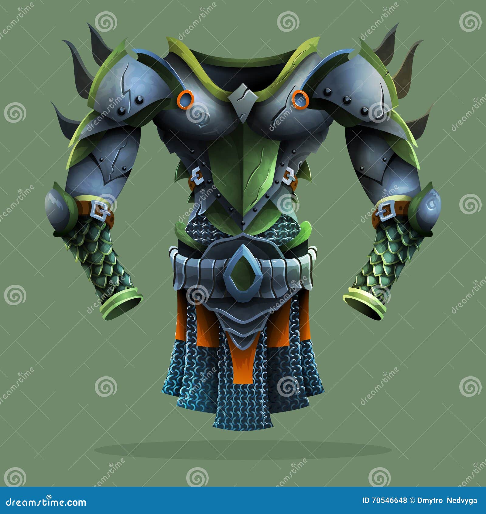 Steel Armor. Vector Illustration. Stock Vector - Illustration of iron ...
