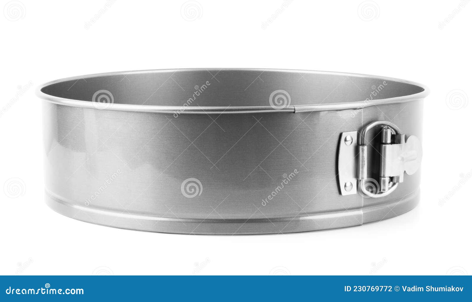 Steel Baking Springform Pan Isolated on White Stock Photo - Image of ...