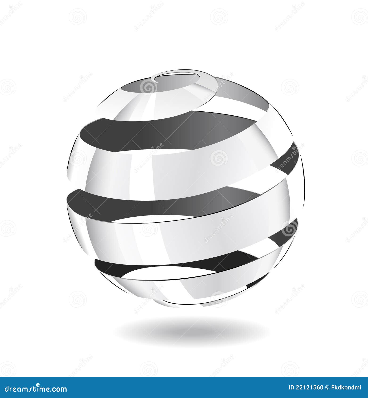 A steel ball. stock illustration. Illustration of strip - 22121560