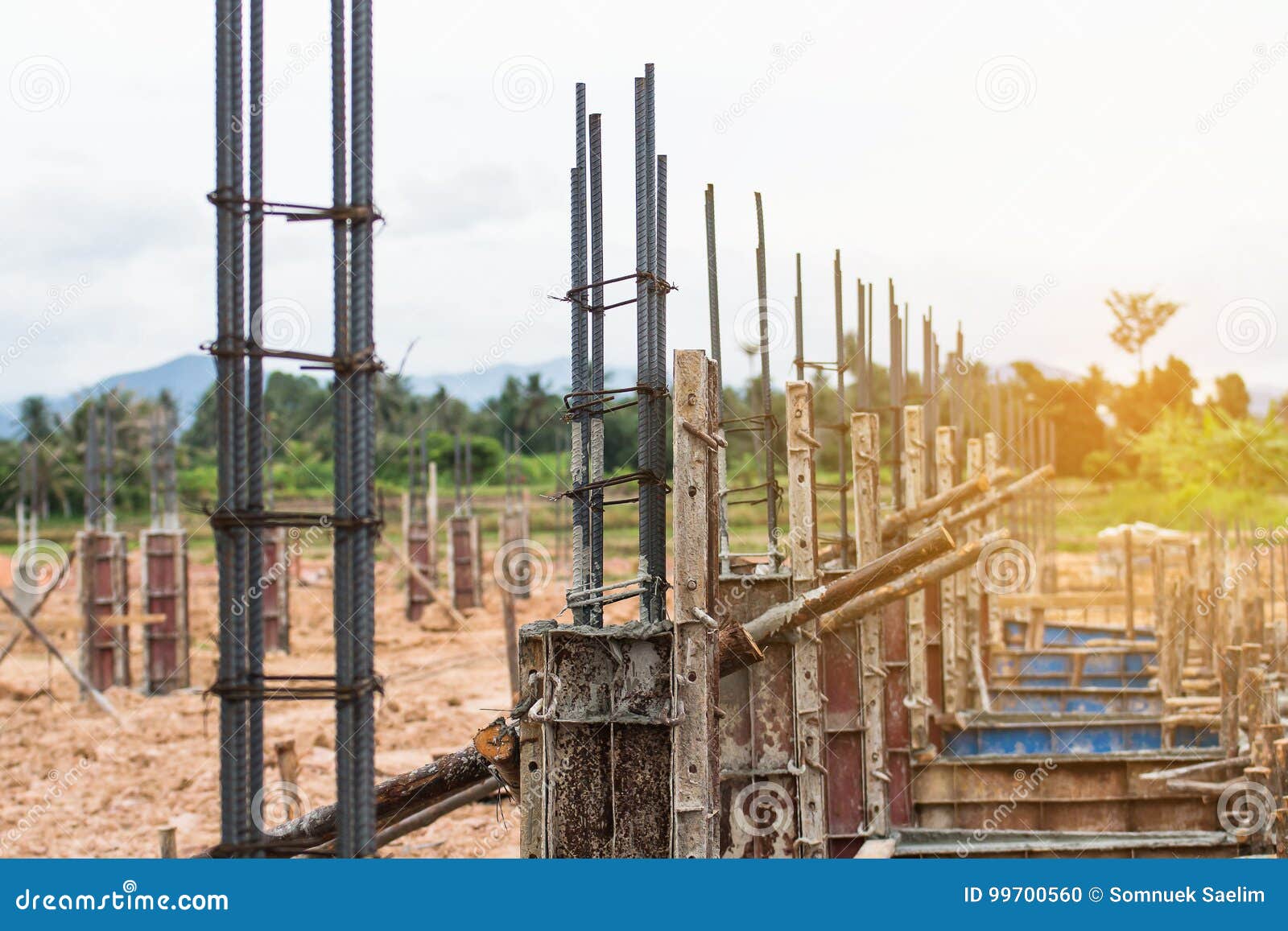 Steel Bar for Construction Concrete Work,mortar in Structural Ba Stock ...