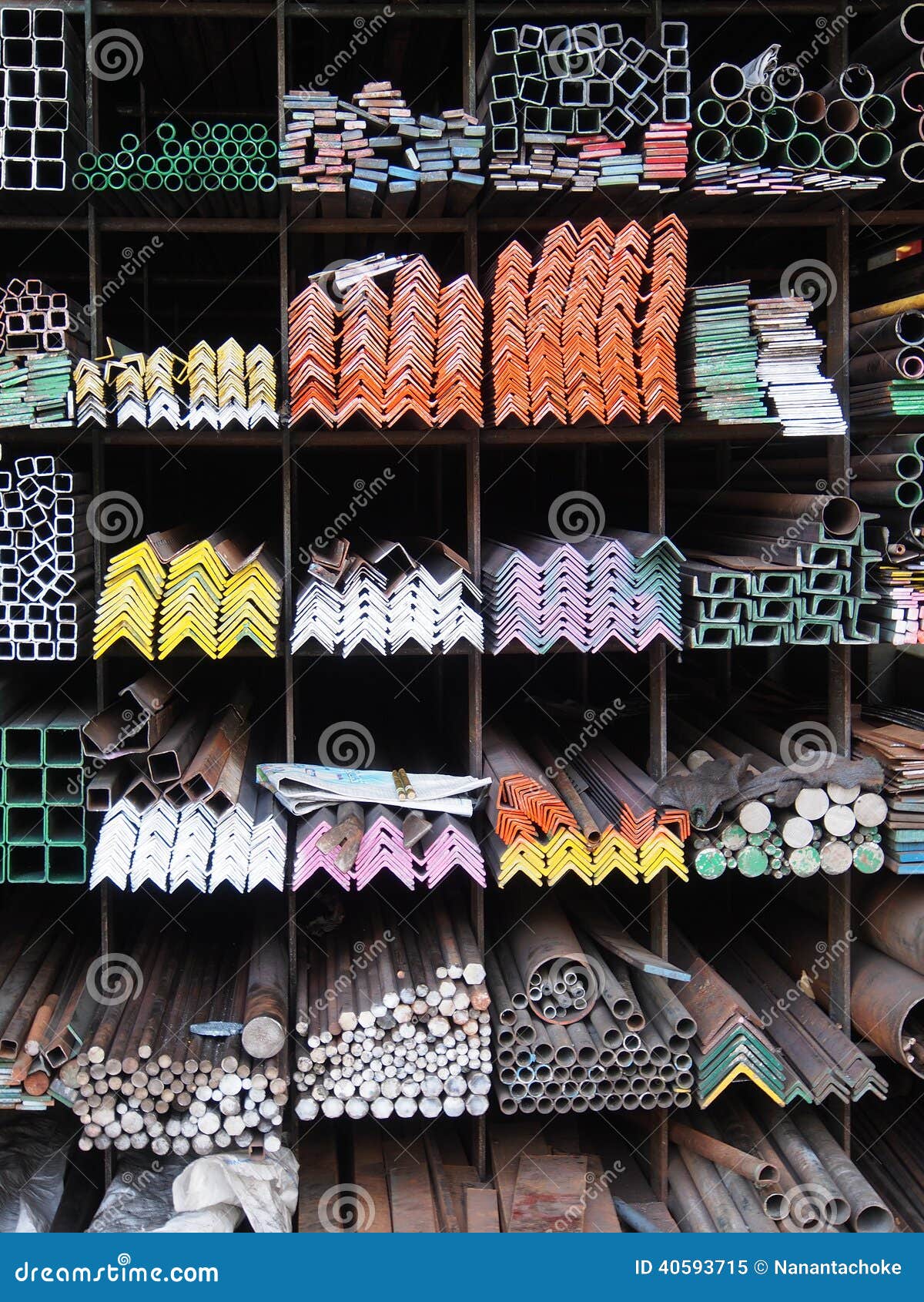 Steel Bar Material Components Stock Image - Image of iron, line: 40593715