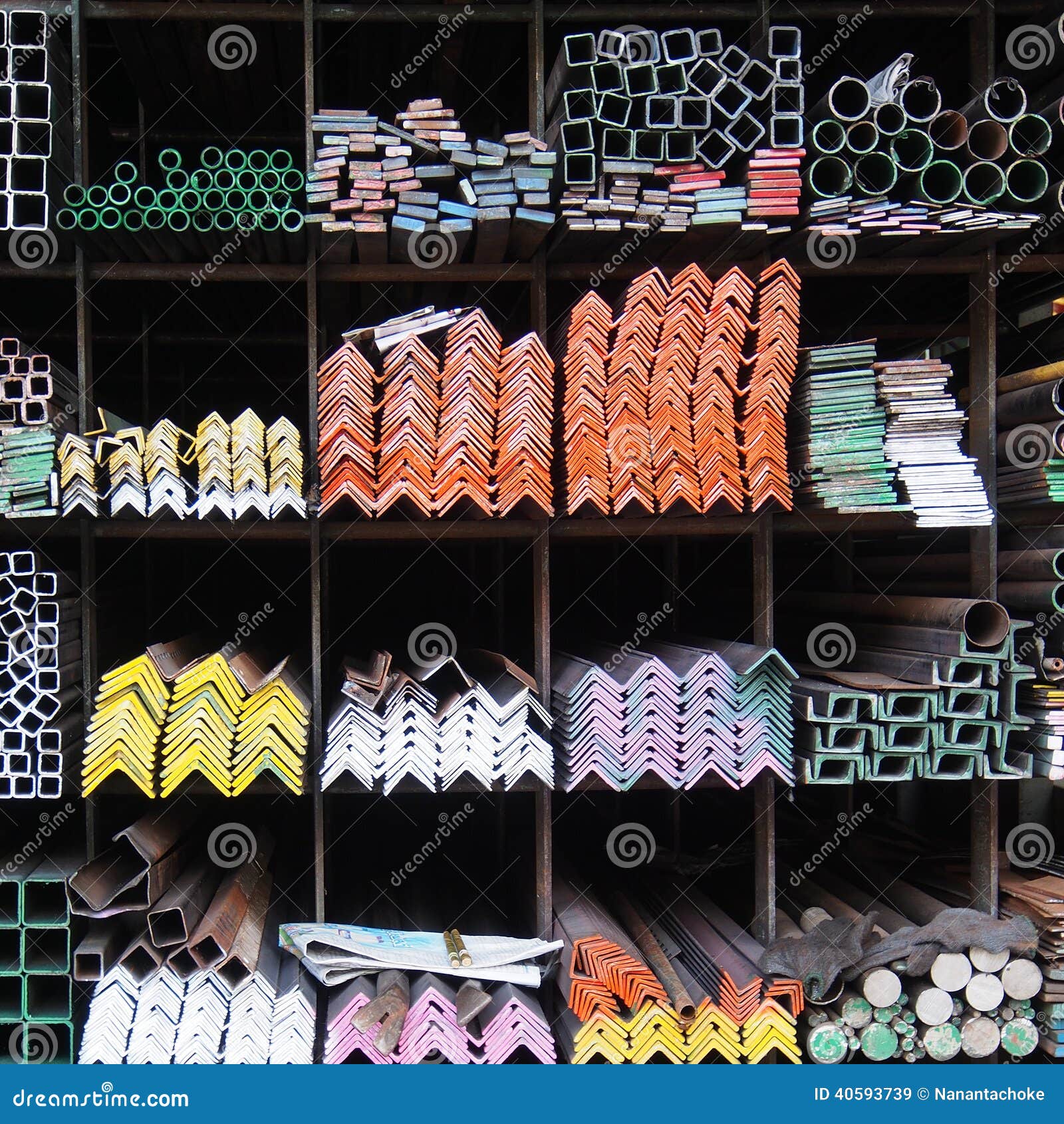 Steel Bar Material Components Stock Image - Image of alloy, craft: 40593739