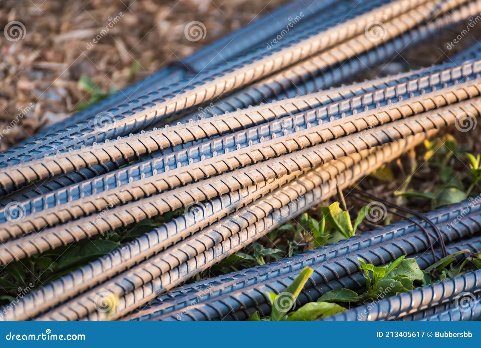Steel Bar Material for Construction Stock Image - Image of site ...