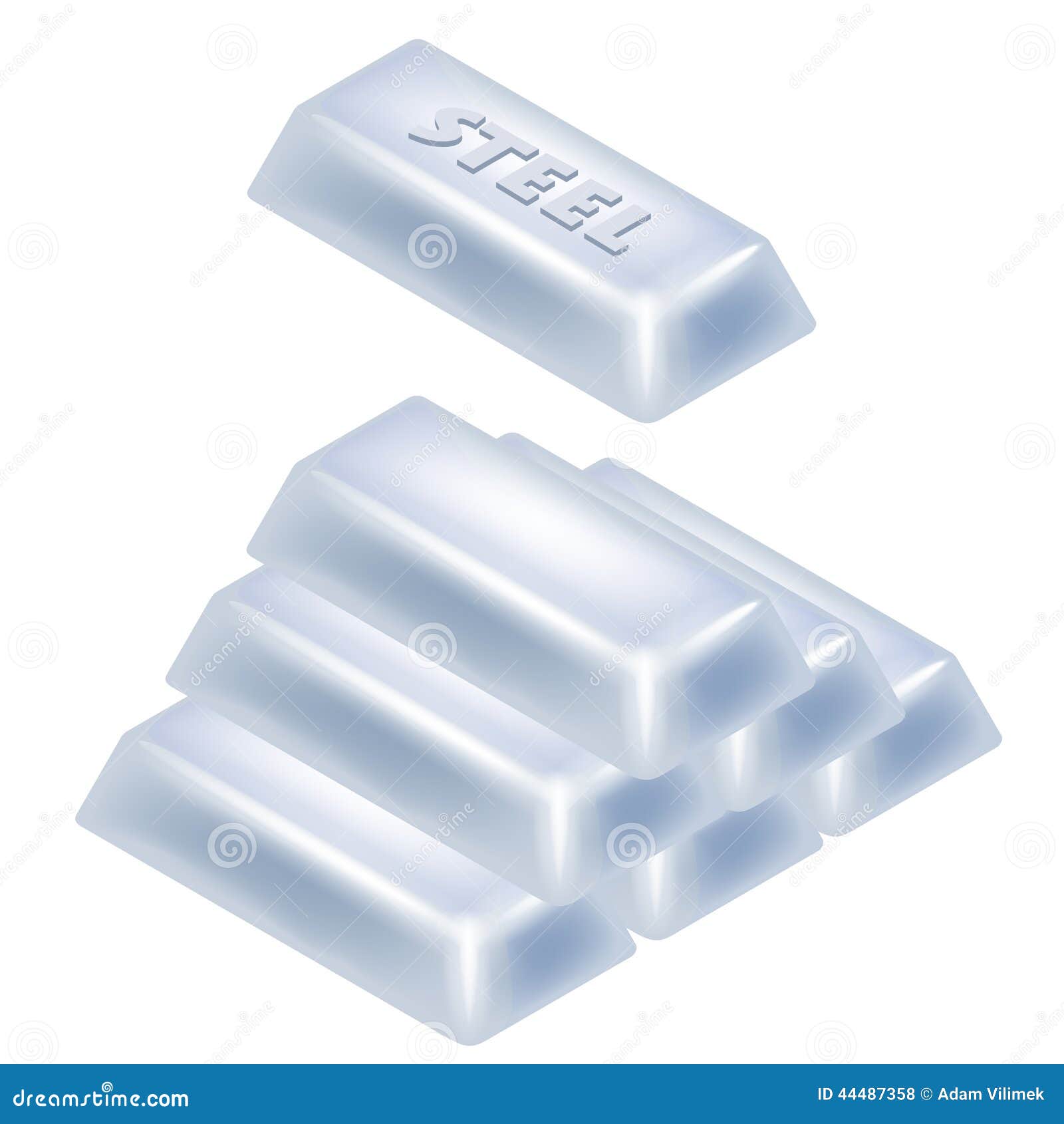 Steel Bar Pyramid 3d Design Isolated Stock Illustrations – 4 Steel Bar ...