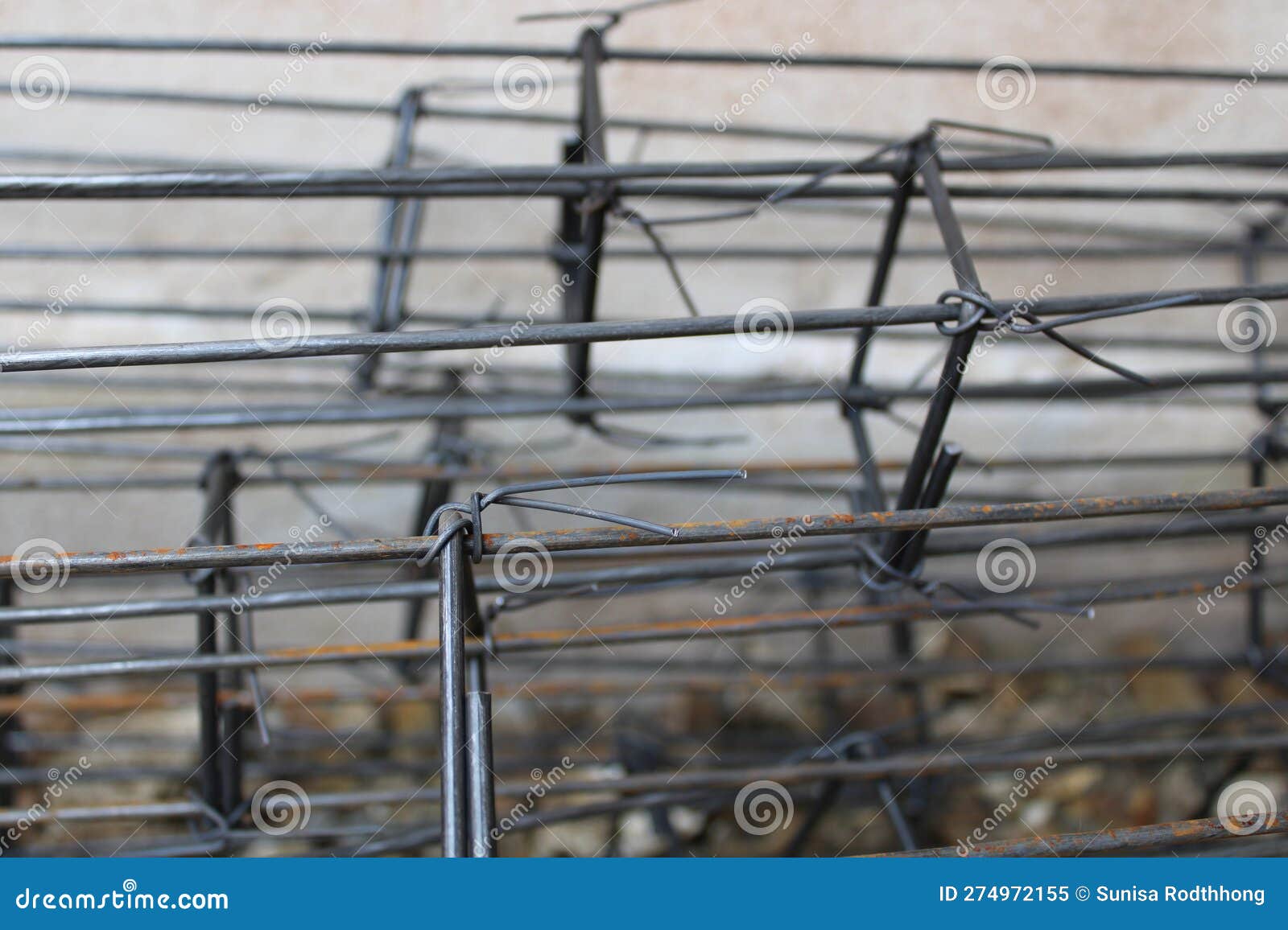 Steel Bar Rebar Reinforcement. Stock Image - Image of steel, industrial ...