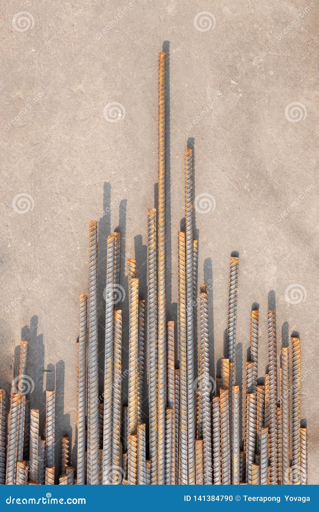 Steel Bar on the Road in Construction Site, Background Stock Photo ...