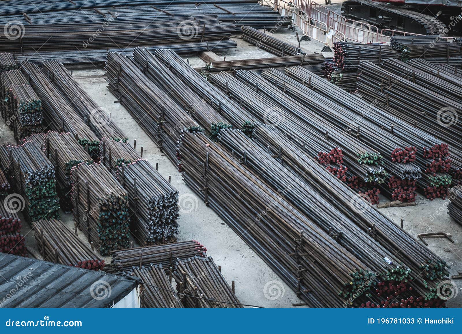 Steel Bars on Construction Material on Bulding Site Stock Image - Image ...