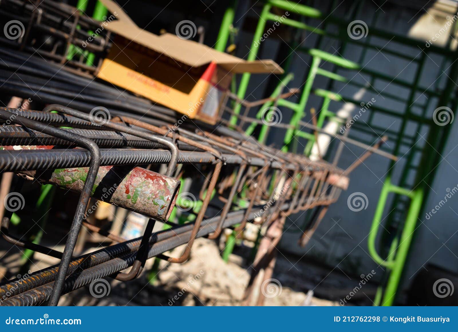 Steel Bars on Construction Site Stock Photo - Image of frame ...