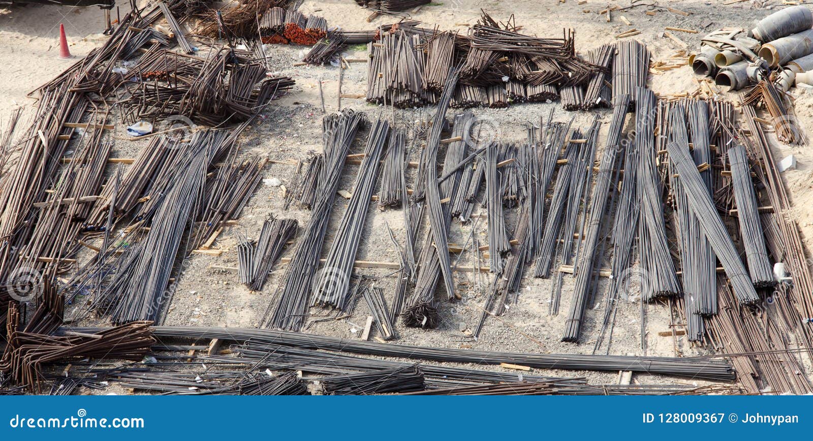 Steel Bars in Construction Site Stock Image - Image of architecture ...